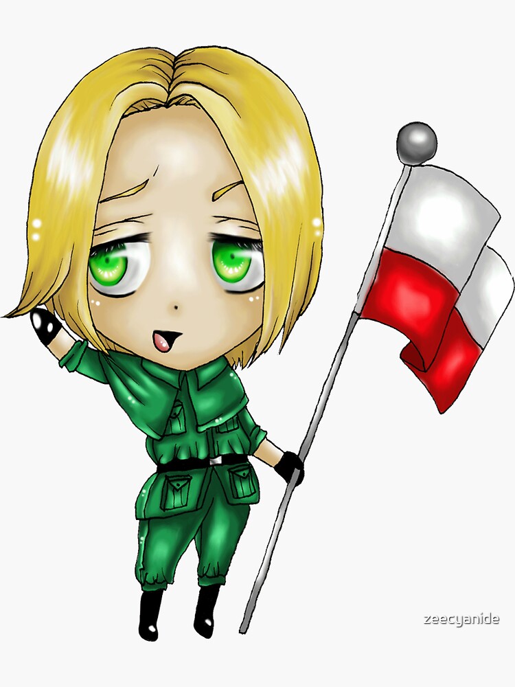 "Chibi Poland" Sticker by zeecyanide | Redbubble