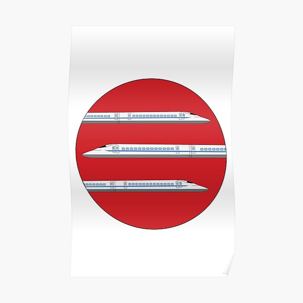"Japanese Bullet Trains" Poster by geo2594 | Redbubble