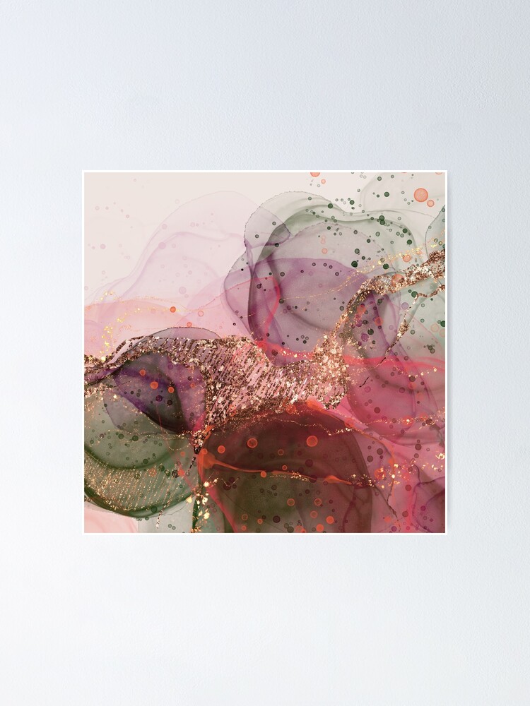 Póster «Fondo de turmalina de sandía. Alina Liss Design» de Shanterelle ...