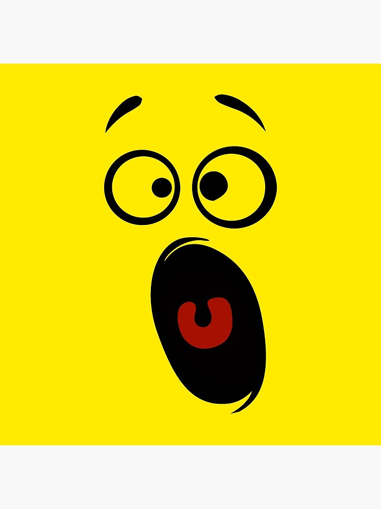 "Surprised Scared Screaming Yellow Smiley Face" Photographic Print by ...