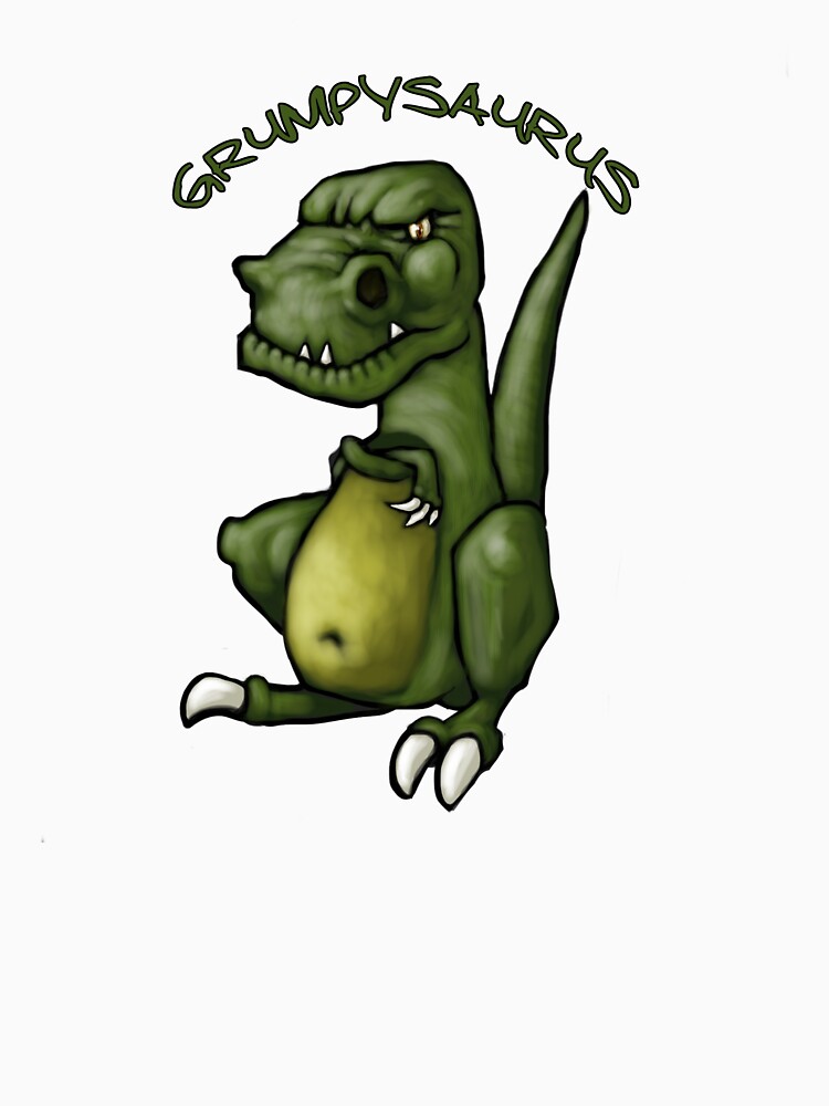 "Grumpy green dinosaur in a bad mood" Pullover Hoodie for Sale by ...