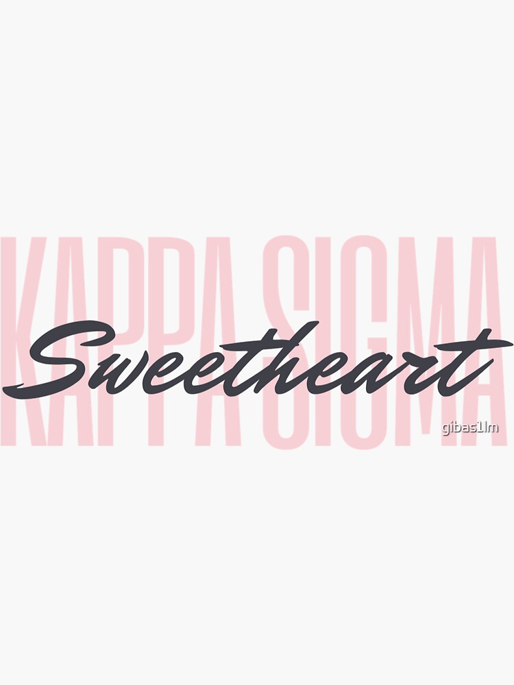"Kappa sigma sweetheart" Sticker for Sale by gibas1lm | Redbubble