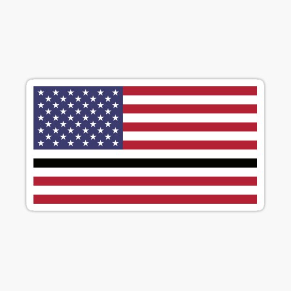 "Thin Black Line" Sticker by salemkingofarms | Redbubble