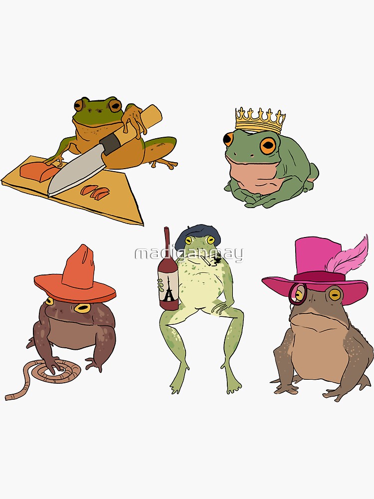 "cute frog and toads" Sticker for Sale by madiganmay | Redbubble
