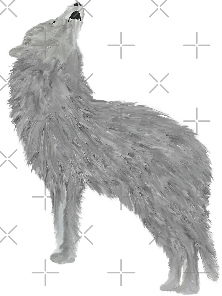 "Grey Wolf Howling Drawing Design" Poster for Sale by vineeth | Redbubble