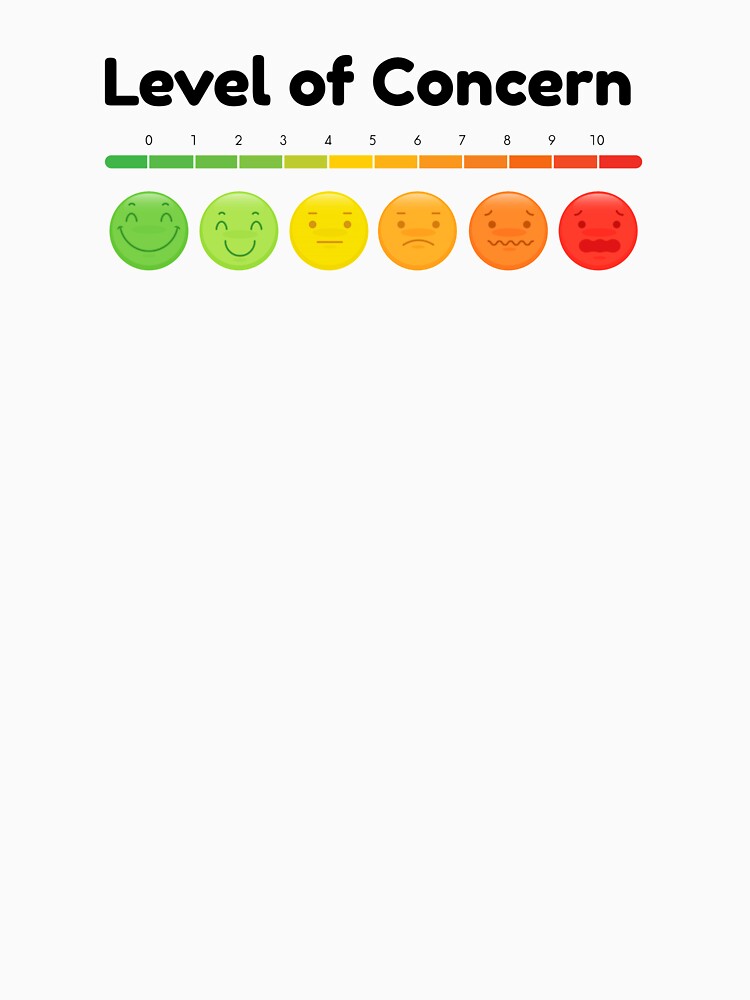 "Level of Concern" T-shirt for Sale by RBTeesNThings | Redbubble ...