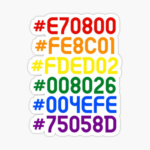 "LGBT+ Hex Code Flag" Sticker for Sale by SpookyWoosh | Redbubble