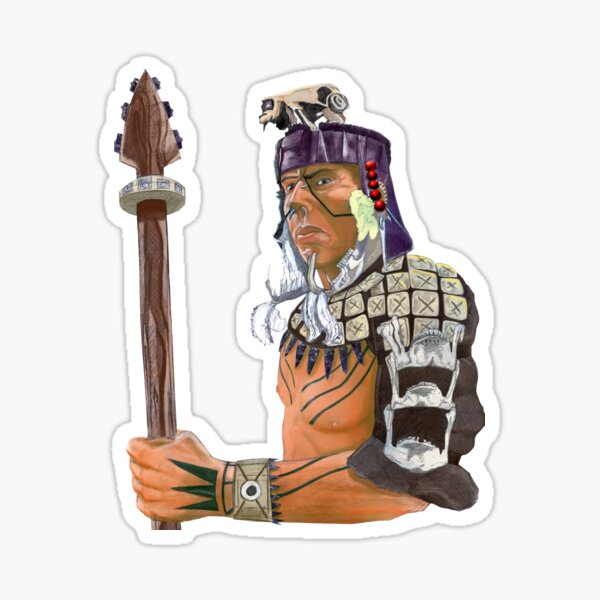"Aztec skull knight" Sticker for Sale by kmystax | Redbubble