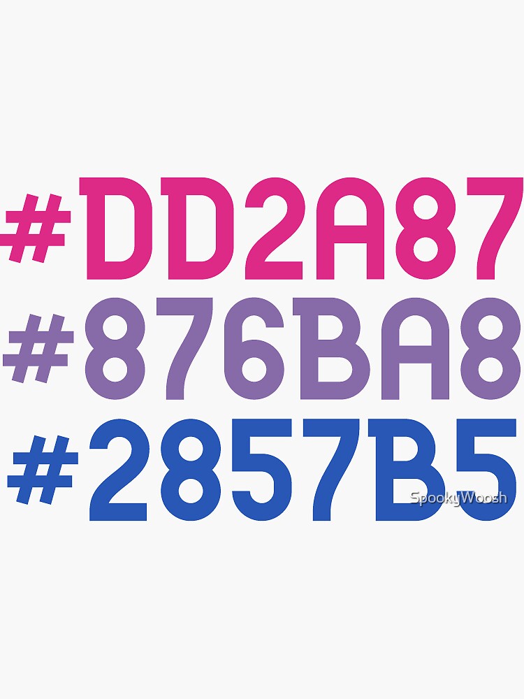 "Bisexual Hex Code Flag" Sticker for Sale by SpookyWoosh | Redbubble