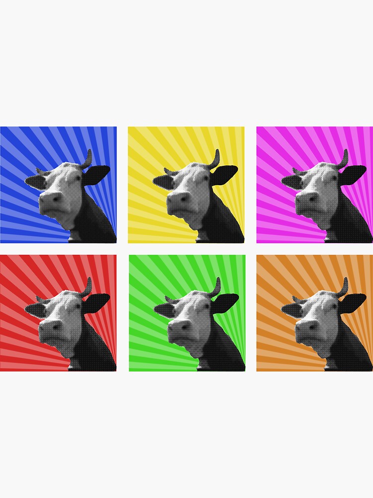 "Happy cows of all colors" Sticker for Sale by Kadlu | Redbubble