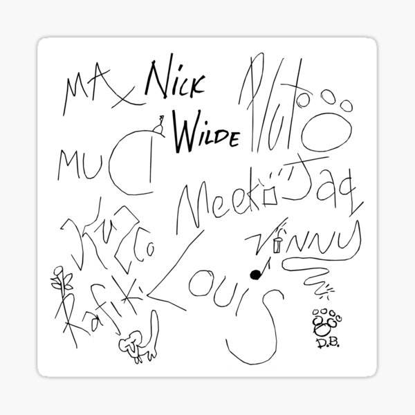 "Autographs!" Sticker by DLPCharacterLiv | Redbubble