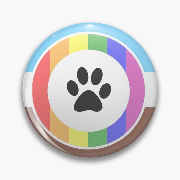 "Furry Fandom Unity Flag" Pin for Sale by XioletWoolfy | Redbubble