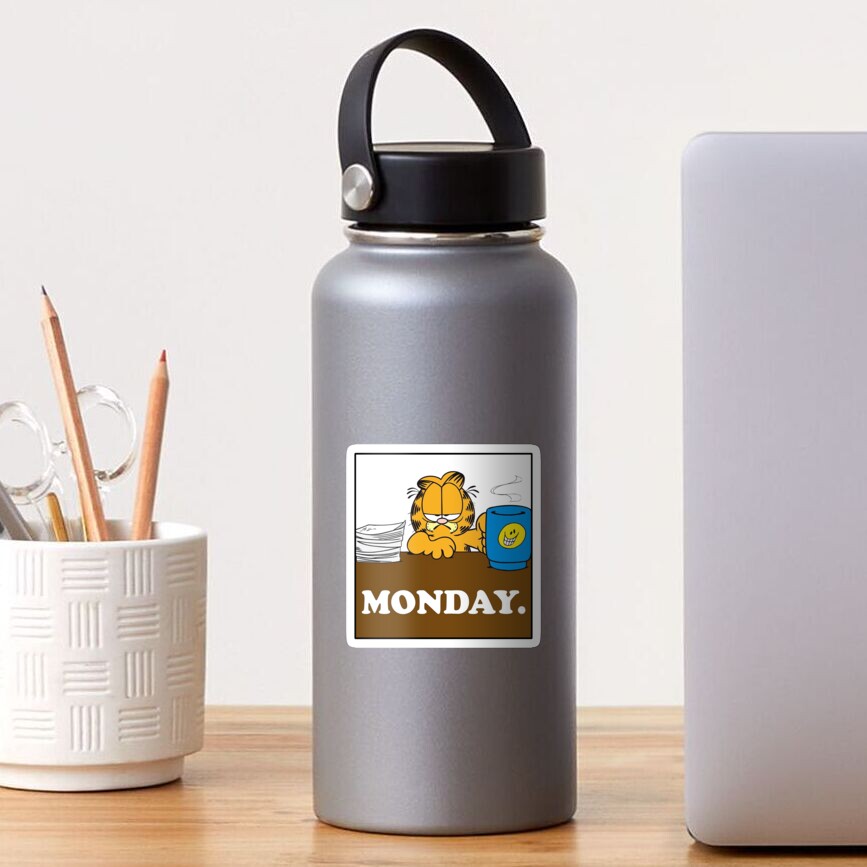 "Garfield Ich hasse Montag" Sticker von BoldManners | Redbubble