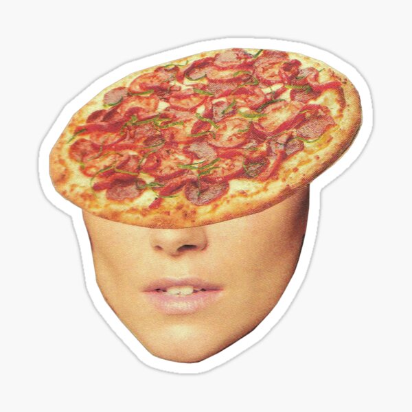 "Pizza Face Collage" Sticker for Sale by -pob- | Redbubble