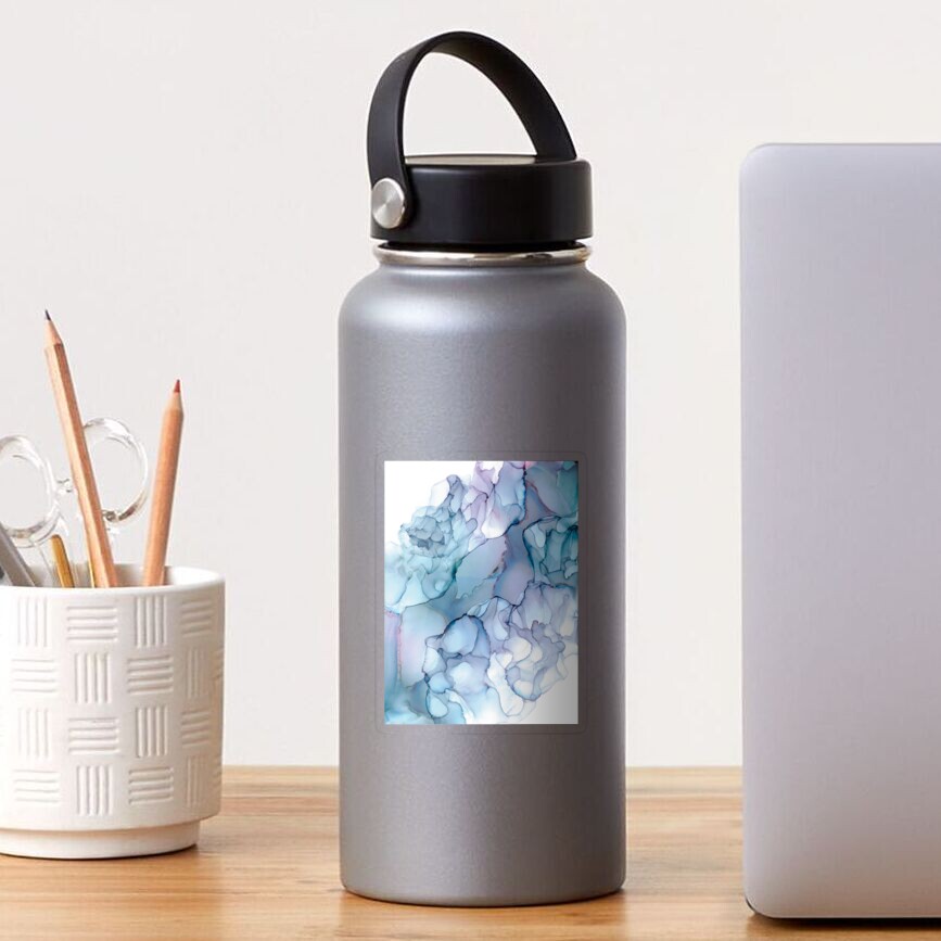 "Periwinkle River: Original Abstract Alchool Ink Painting" Shower ...