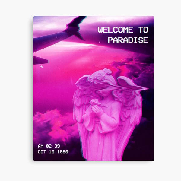 "Aesthetic Vaporwave Angel Statue. Welcome to Paradise Meme design ...