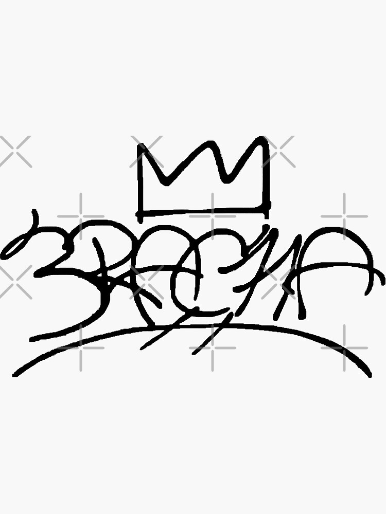 "3racha logo" Sticker for Sale by artsy-cici | Redbubble