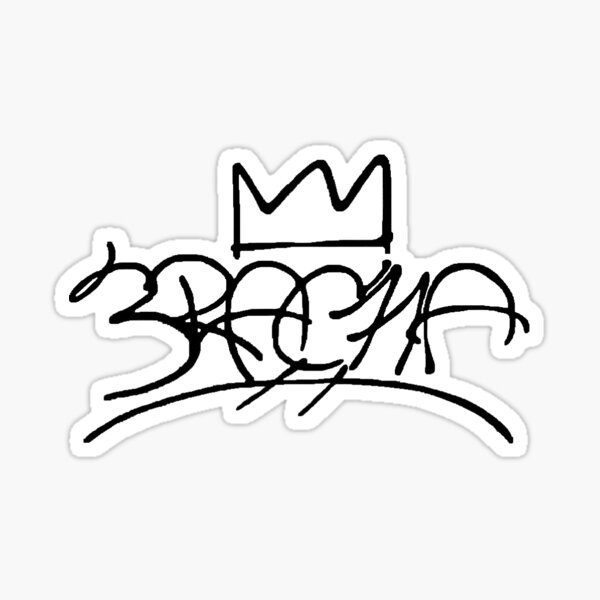 "3racha logo" Sticker for Sale by artsy-cici | Redbubble
