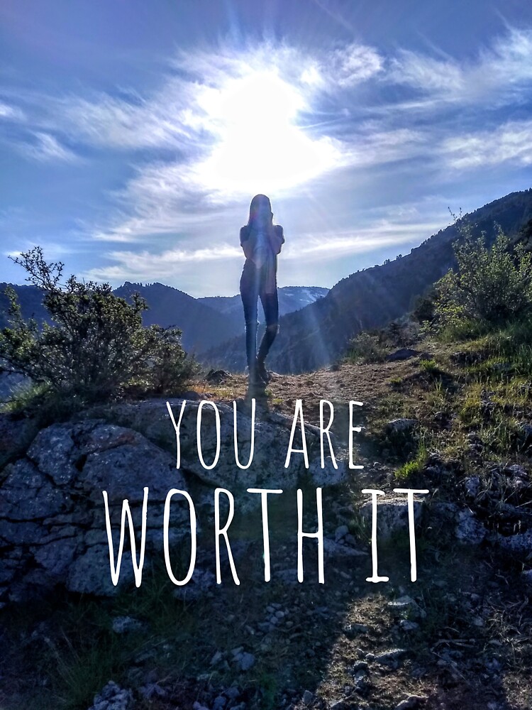 "you are worth it" Sticker for Sale by karentorgerson | Redbubble