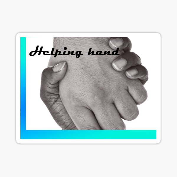 "Helping hand" Sticker for Sale by doolitlle | Redbubble