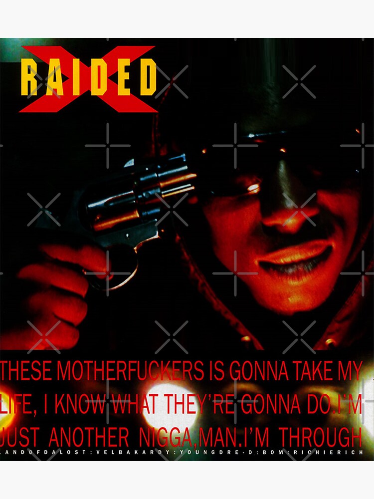 "X -Raided" Sticker for Sale by zarface | Redbubble