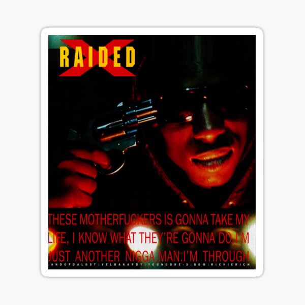 "X -Raided" Sticker for Sale by zarface | Redbubble