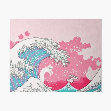 "The Great Wave Pink Aesthetic " Art Board Print by ellen-g262 | Redbubble