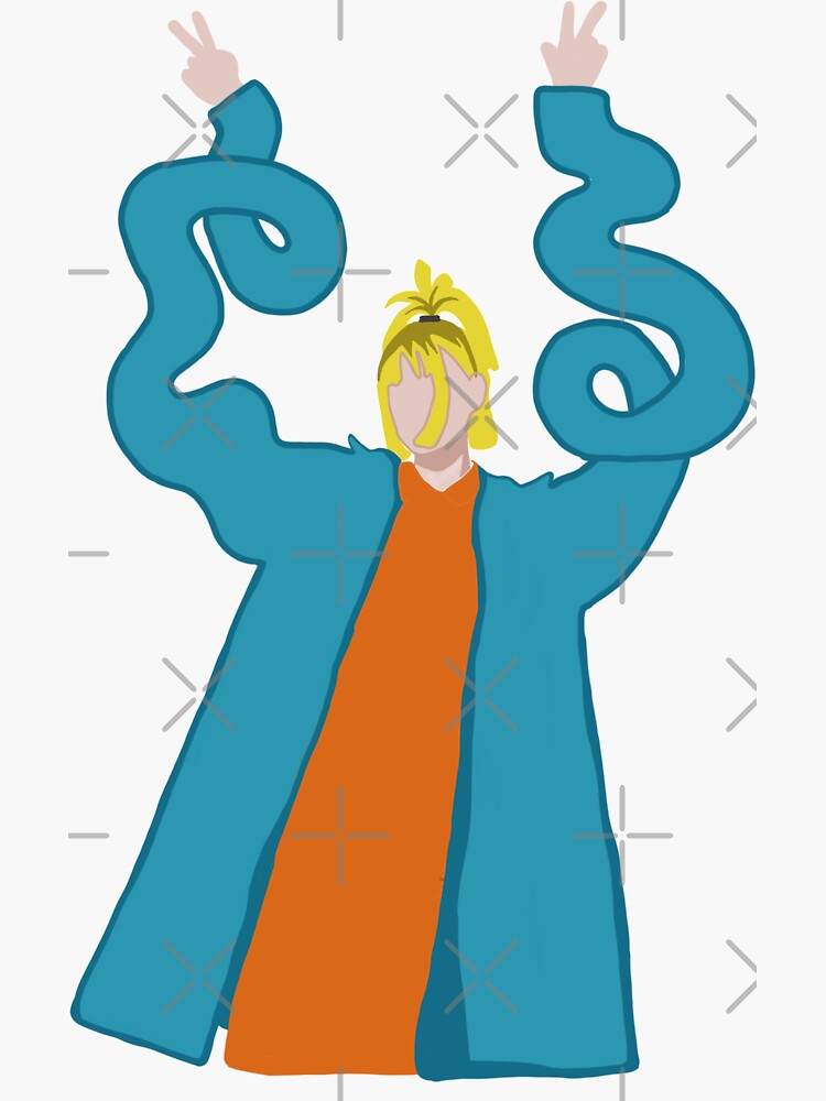 "tessa violet squiggly arm design" Sticker for Sale by curlinashop ...