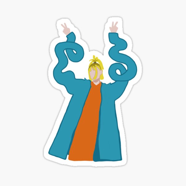 "tessa violet squiggly arm design" Sticker for Sale by curlinashop ...