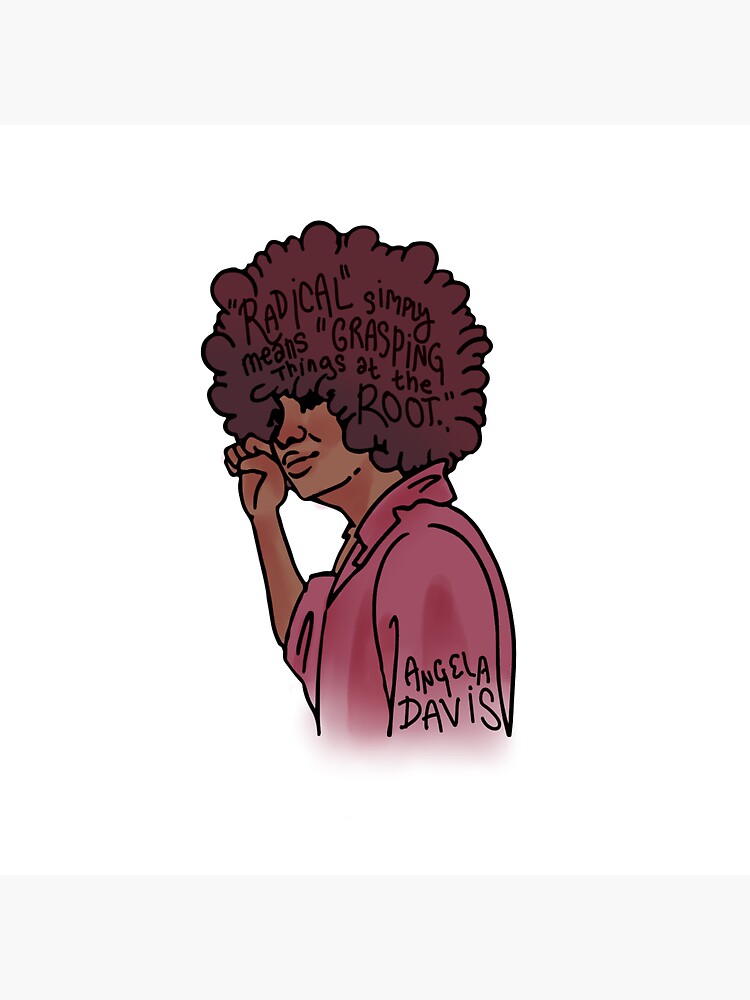 "Angela Davis (Color)" Sticker by CamilleCalegari | Redbubble