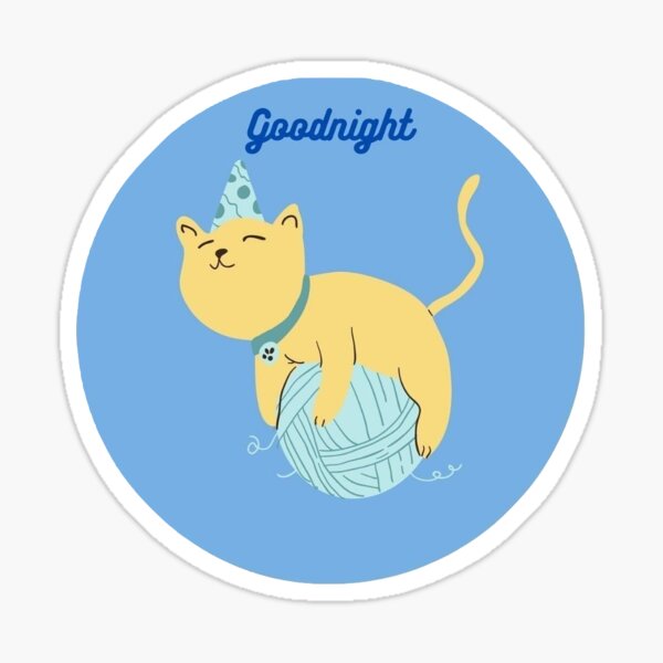 "Goodnight " Sticker for Sale by artfer | Redbubble