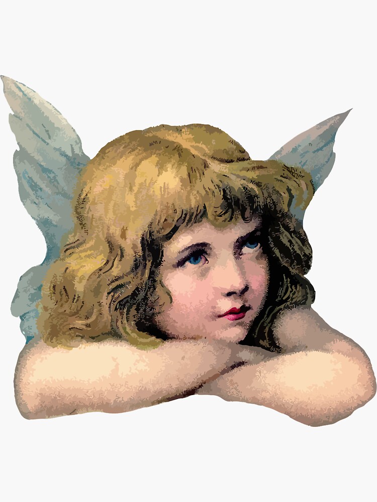 "Angel sticker" Sticker for Sale by Sofiacassin | Redbubble