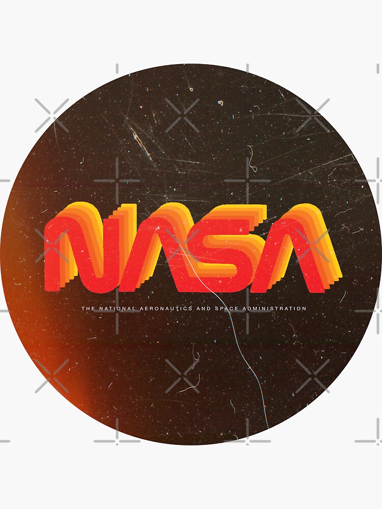 "NASA RETRO" Sticker by coolcatboy | Redbubble
