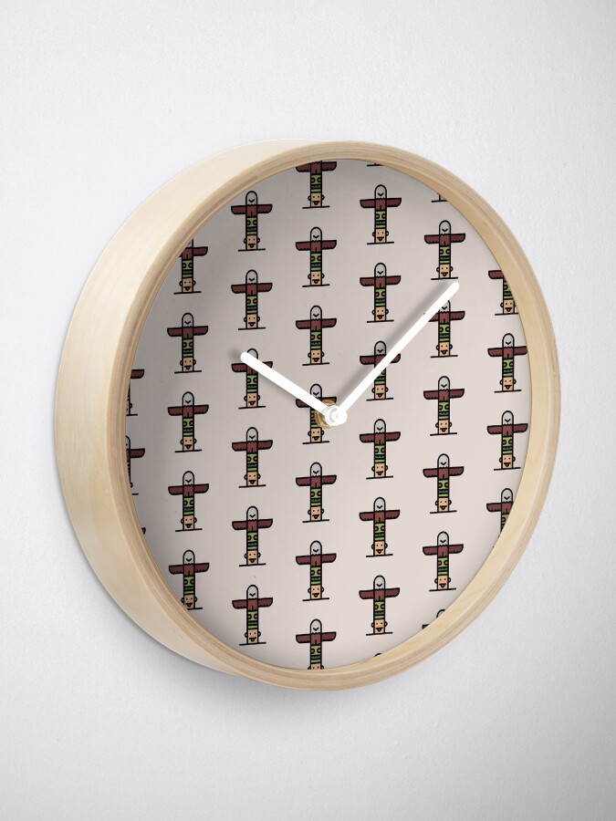 "Tribal Totem" Clock by DWaffleDesigns | Redbubble