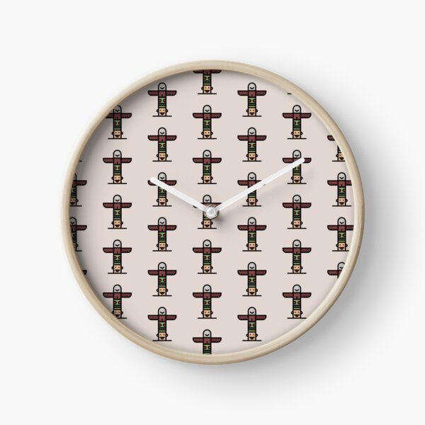 "Tribal Totem" Clock by DWaffleDesigns | Redbubble