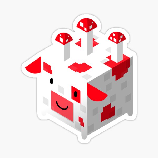 "Minecraft Mushroom Cow " Sticker by Jim73 | Redbubble