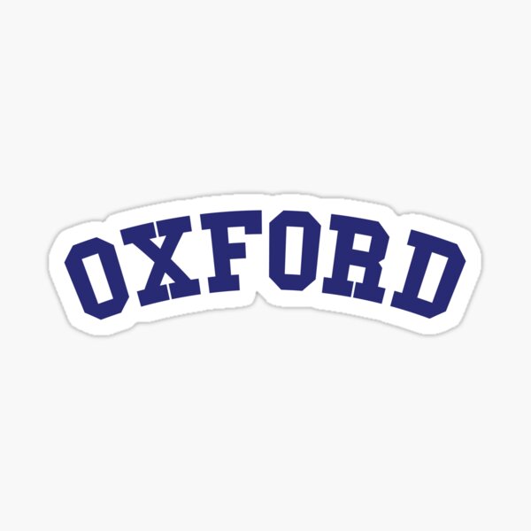 "Oxford University" Sticker for Sale by somewherenorth | Redbubble
