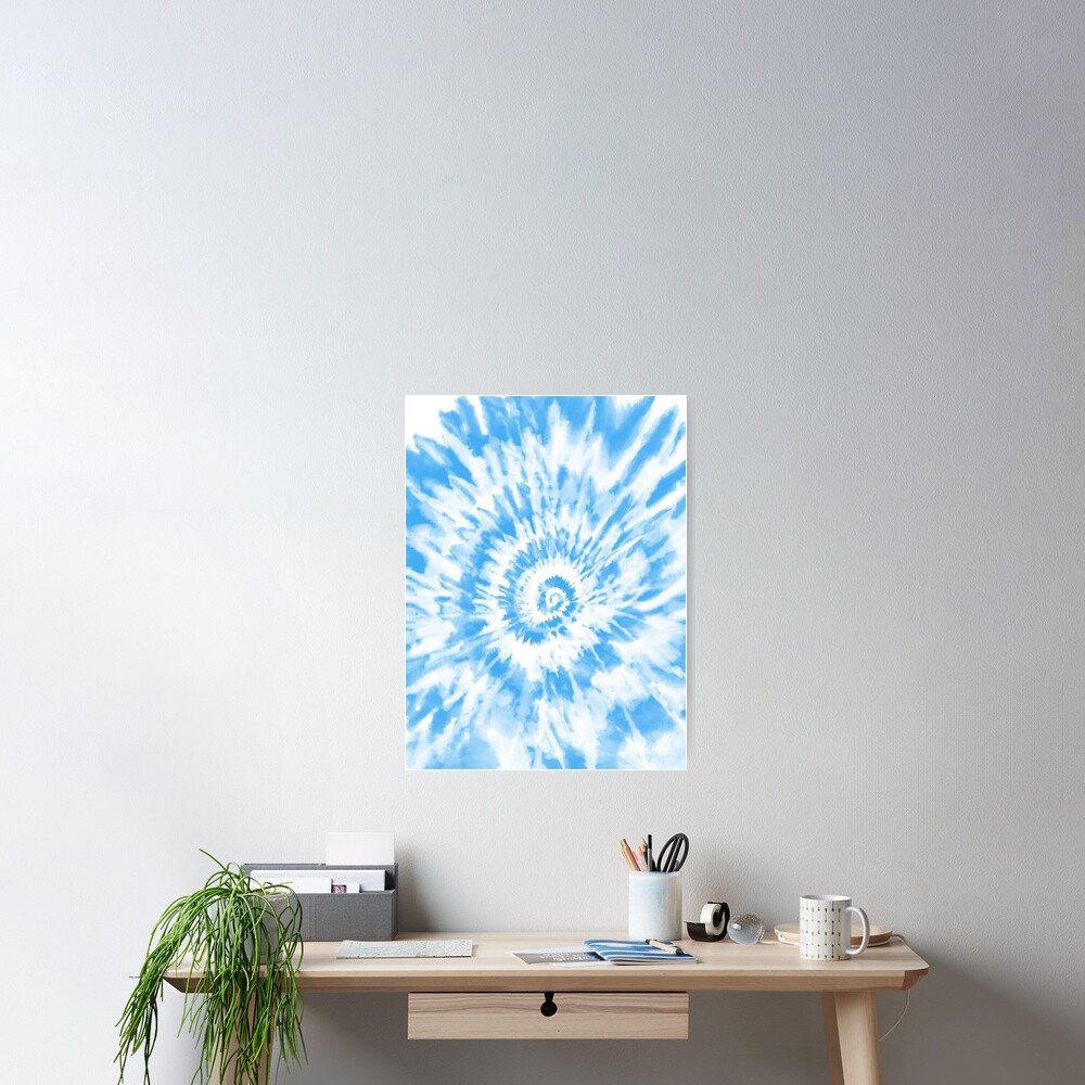 "light blue tie dye" Poster by basakyavuz | Redbubble