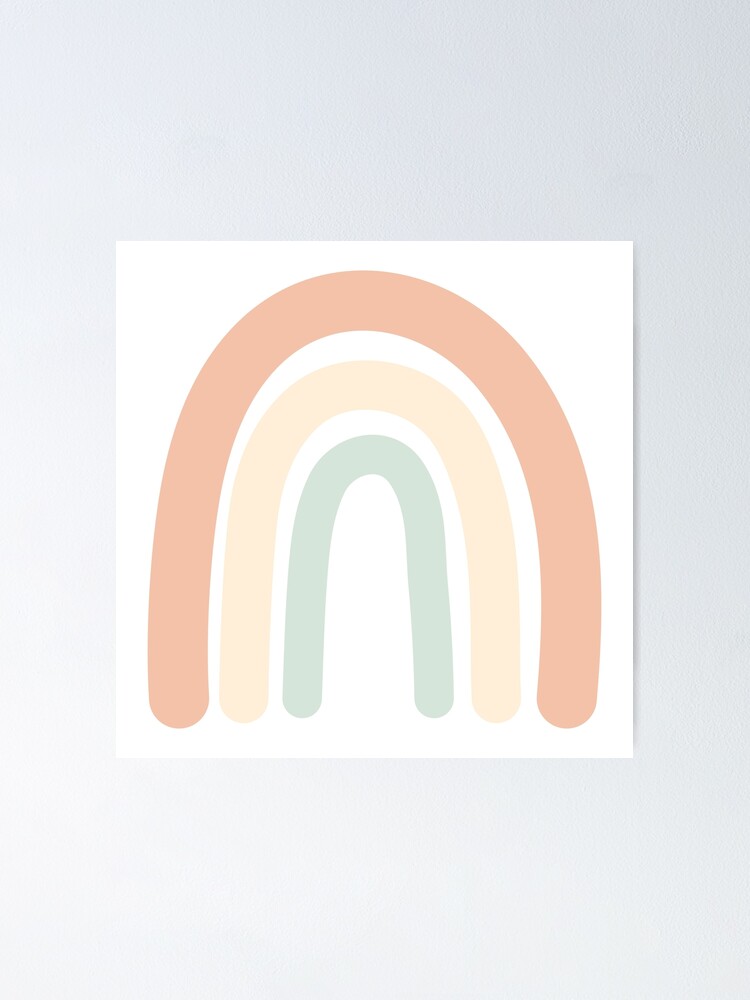 "Minimalistic Pastel Rainbow Illustration" Poster by canyoncrafts ...