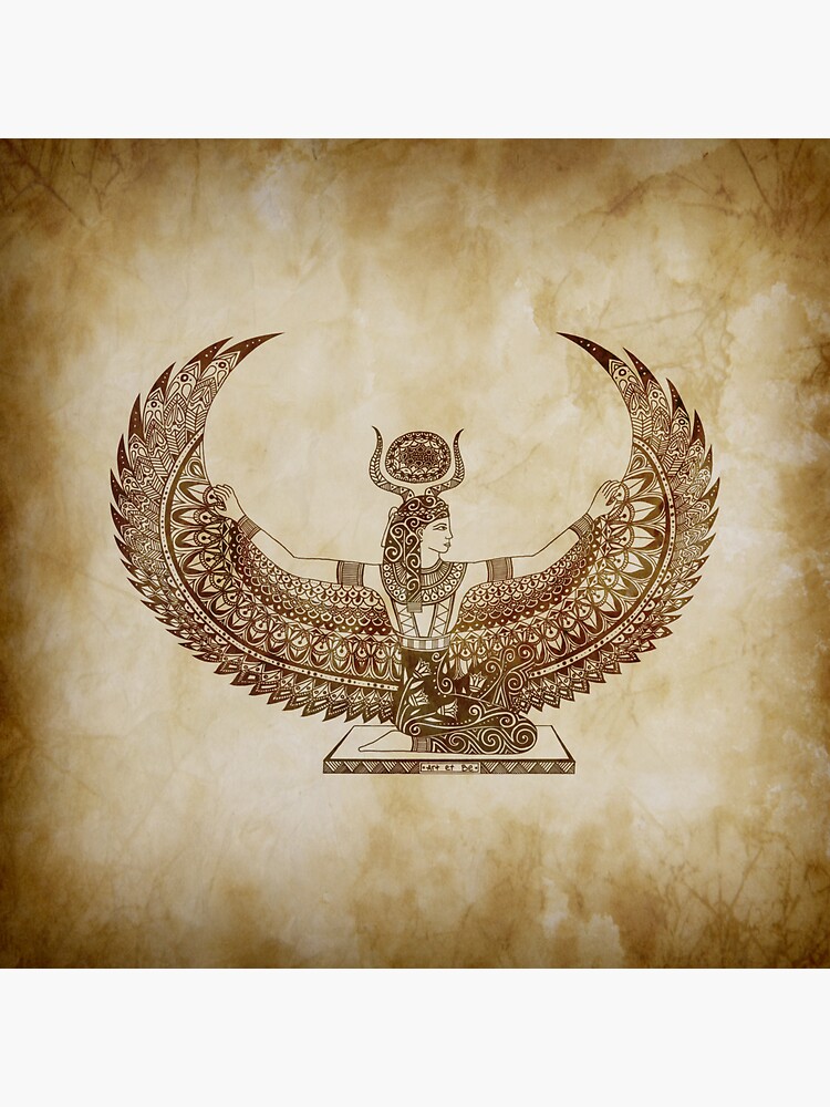 "Isis Papyrus - Egyptian Art" Sticker for Sale by artetbe | Redbubble