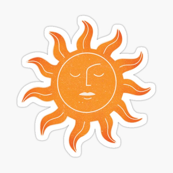 "vintage sun" Sticker by emilylogan | Redbubble