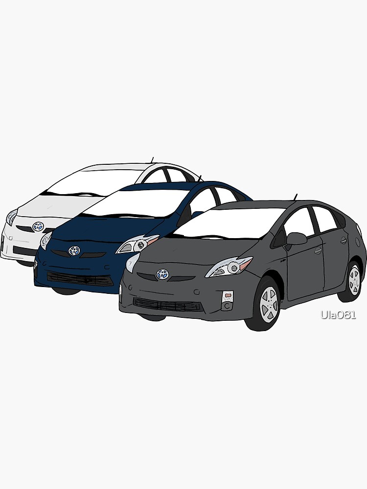 "Toyota Prius" Sticker for Sale by Ula081 | Redbubble