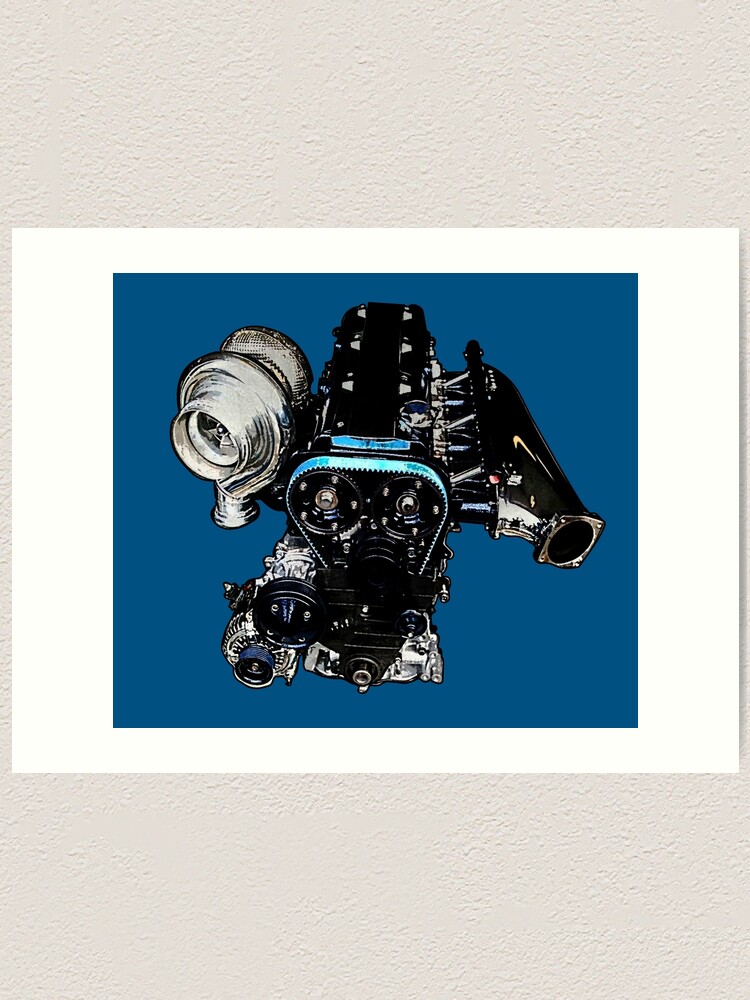 "2JZ VVTi SINGLE TURBO ENGINE" Art Print for Sale by iconicmachines ...