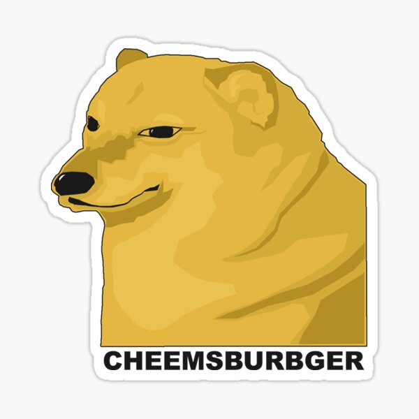 Pegatina «Cheems Meme De Dibujos Animados» de krisola | Redbubble