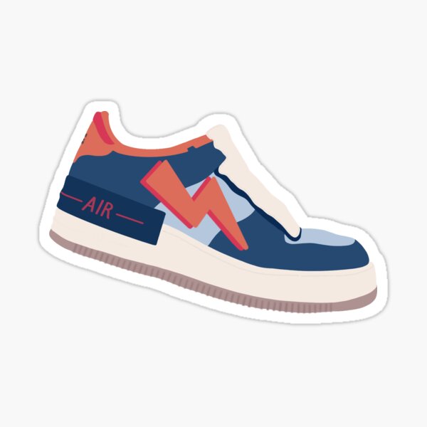 "Air Force 1 Sneaker" Sticker for Sale by DesignedByHand | Redbubble