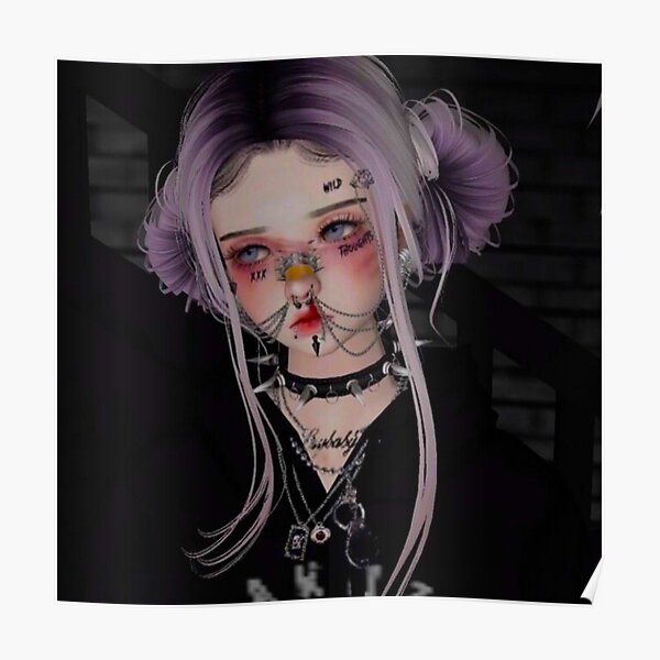 "IMVU Cool Goth Girl" Poster by skipod9-9 | Redbubble