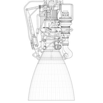 "Blueprint of SpaceX Raptor Rocket Engine" Poster for Sale by ...