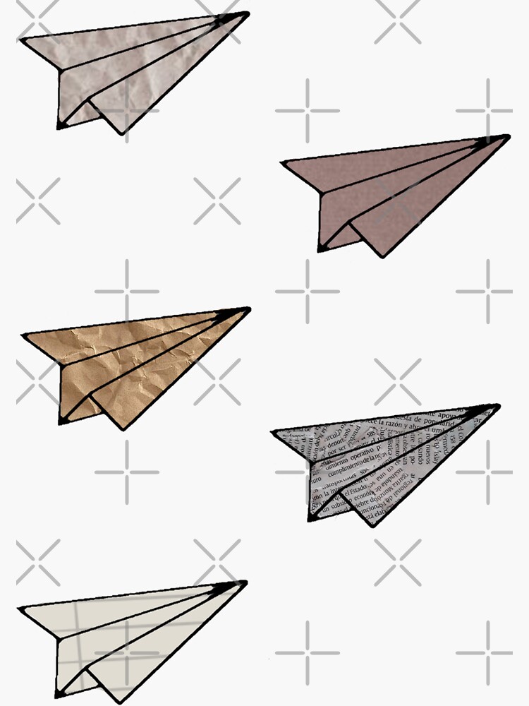 "Paper Paper Airplane Sticker Pack" Sticker by GoetzRae | Redbubble