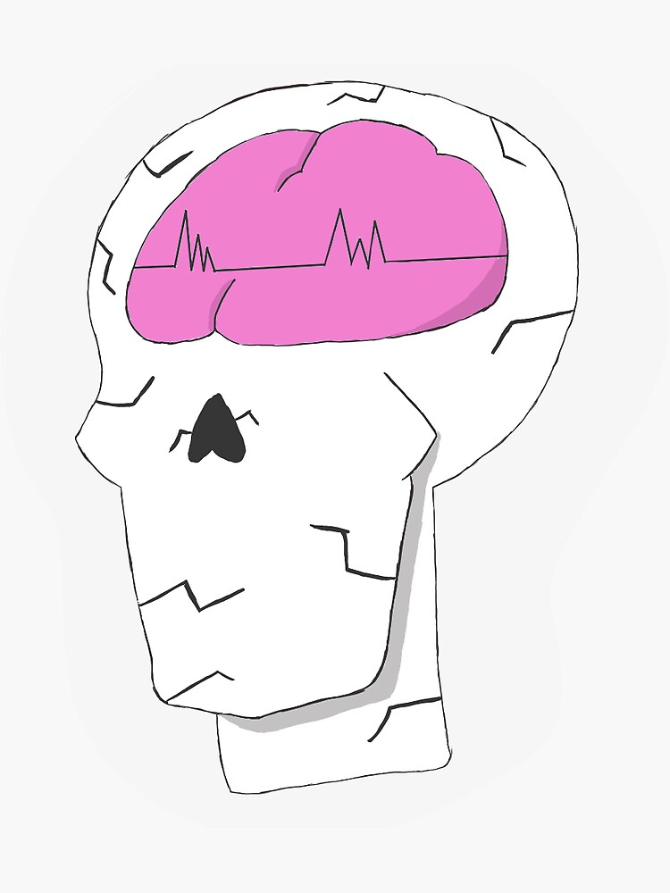 "Mental_Flatline" Sticker by OgratheDragon | Redbubble