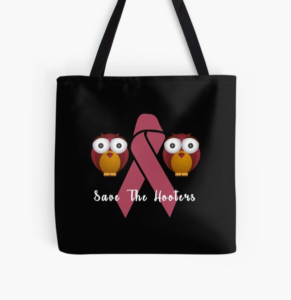 "Save The Hooters Breast Cancer Owls" Tote Bag by chuckjstone | Redbubble